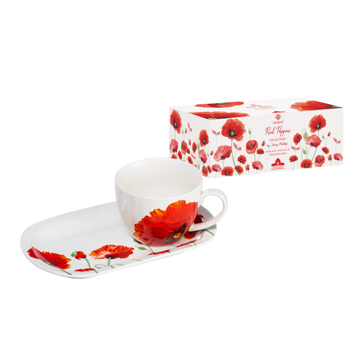 Red Poppies Mug & Plate Set – Ashdene