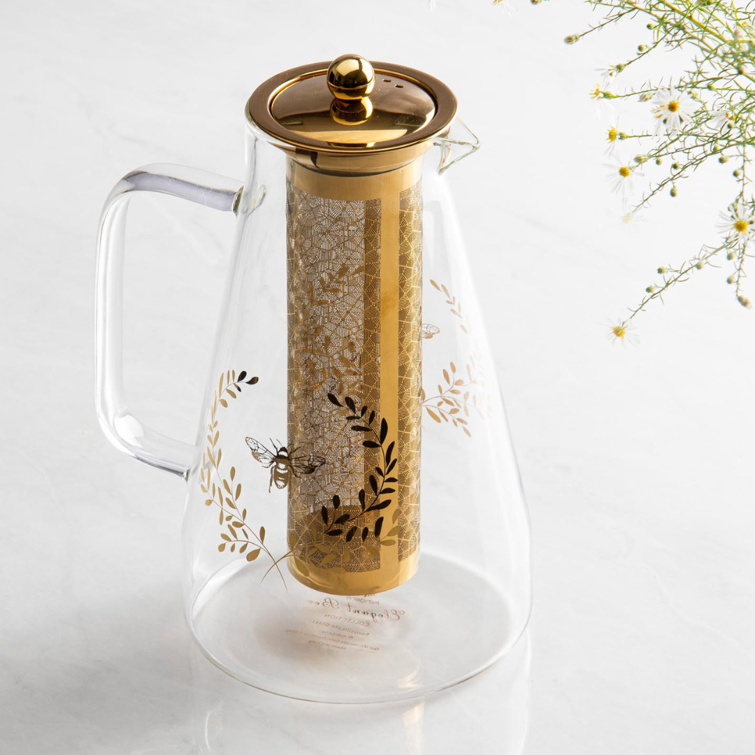Elegant Bee Glass Infuser Jug – Ashdene